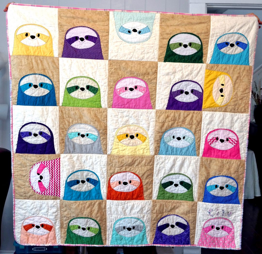 Silly Sloths Quilt - Raining Crafts & Dogs